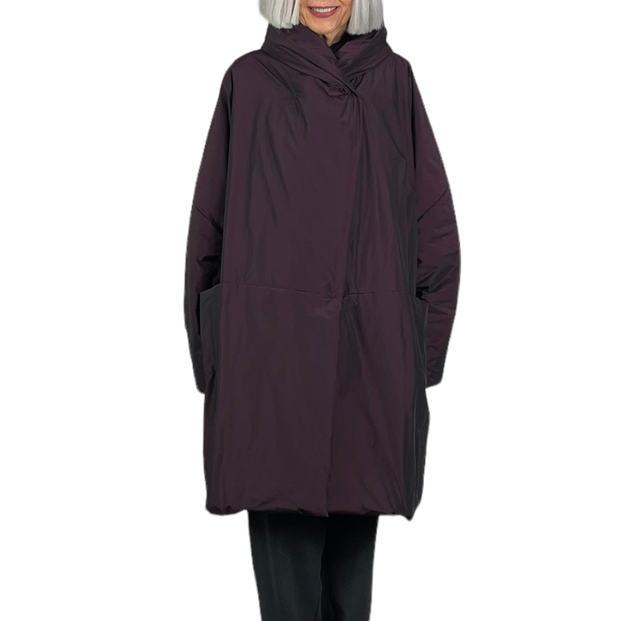 HOODED A-LINE PUFFER COAT – MIO