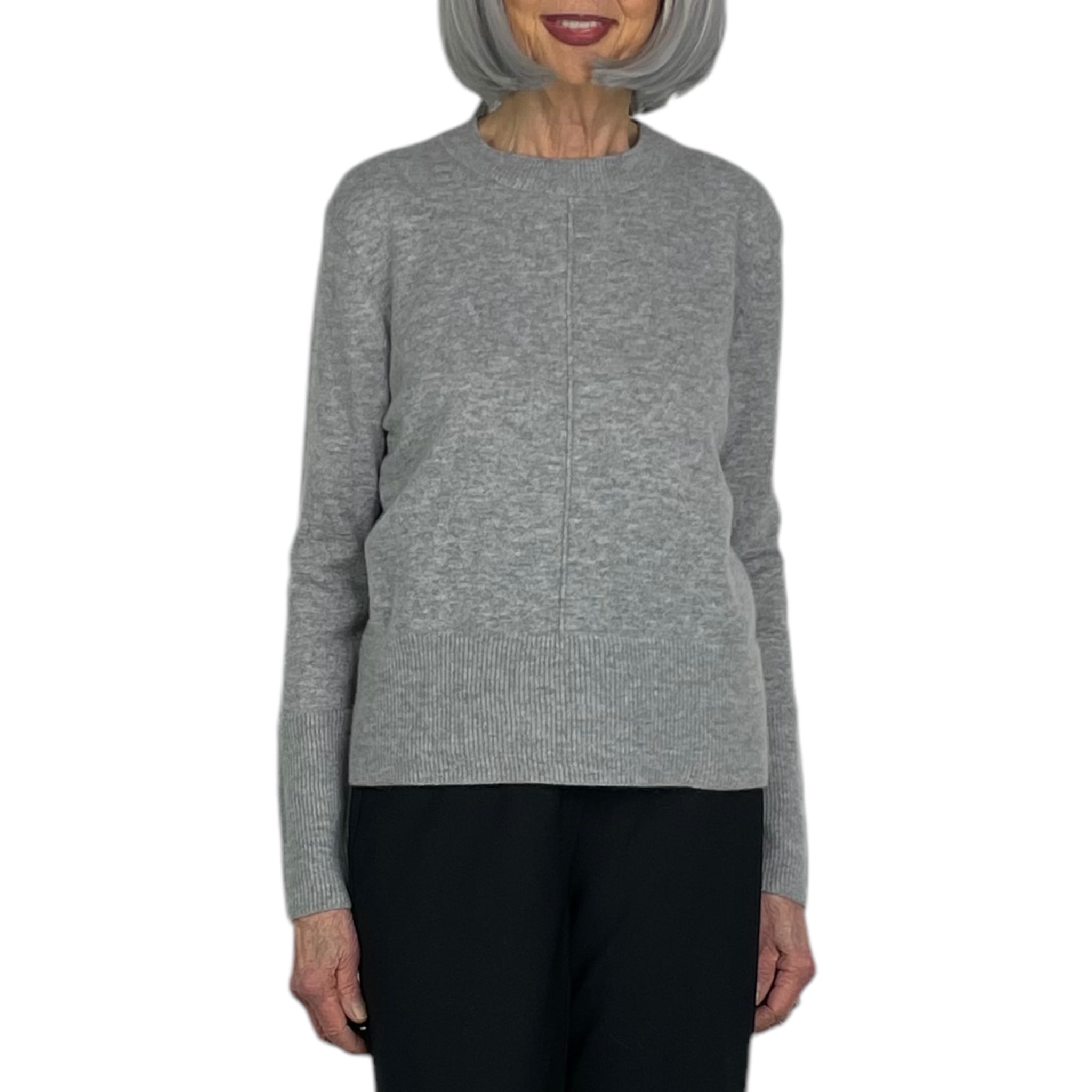 EXPOSED SEAM CREW NECK SWEATER – MIO