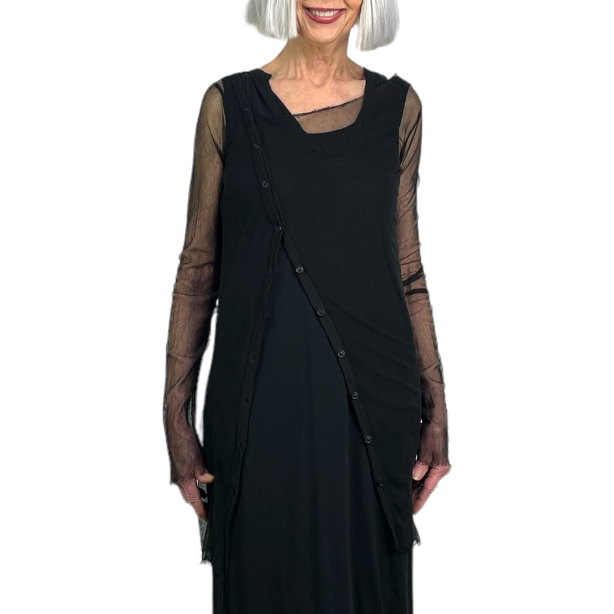 ASYMMETRIC TULLE JACKET – MIO